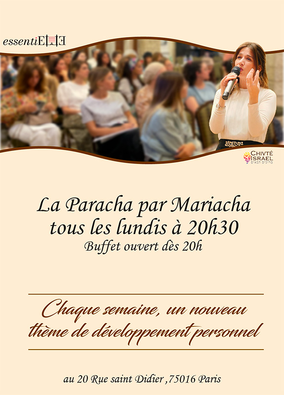 La Paracha avec Mariacha | essentielle.app à l'initiative de Mariacha Drai.